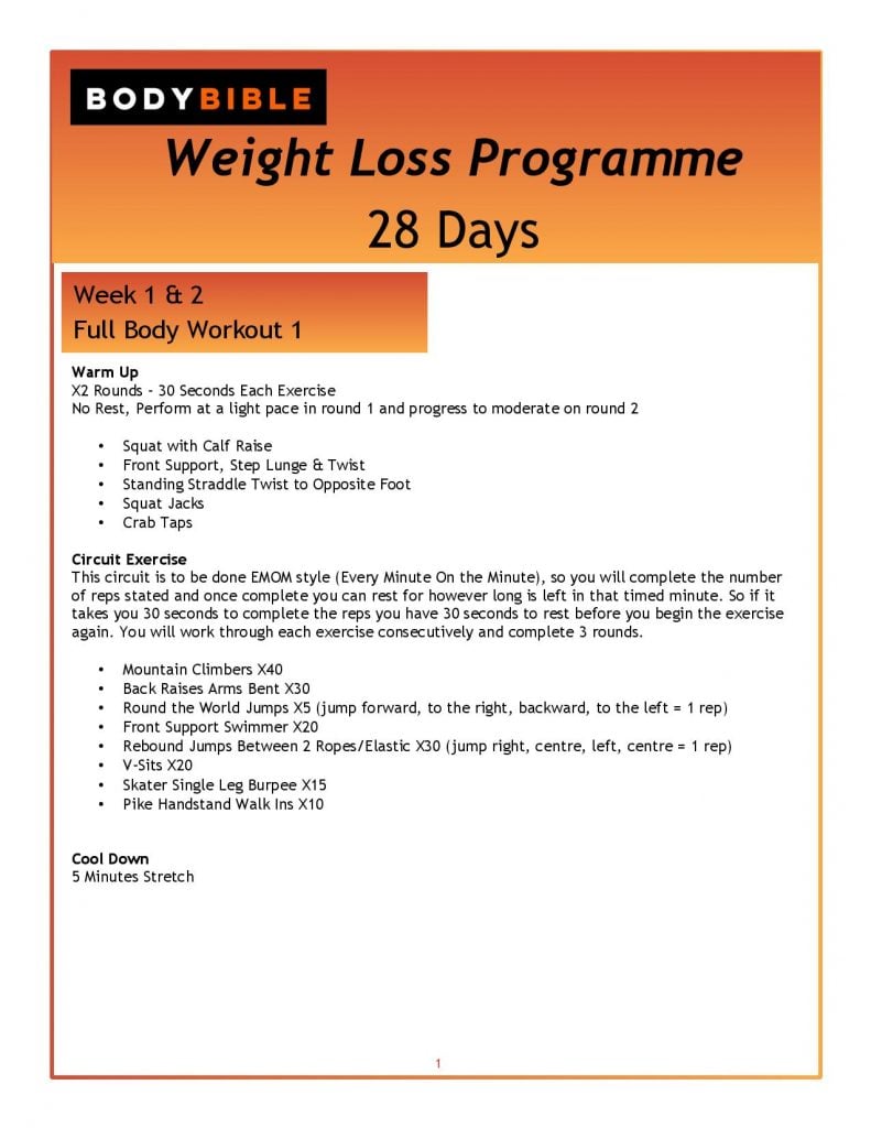 Full Body Workout 1 – BodyBible